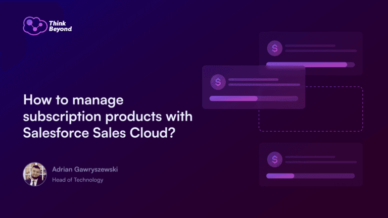 Subscription products and Salesforce Sales Cloud